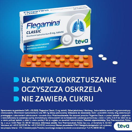 FLEGAMINA Classic 8mg, 20 tabletek - lek bez recepty - Apteka ...
