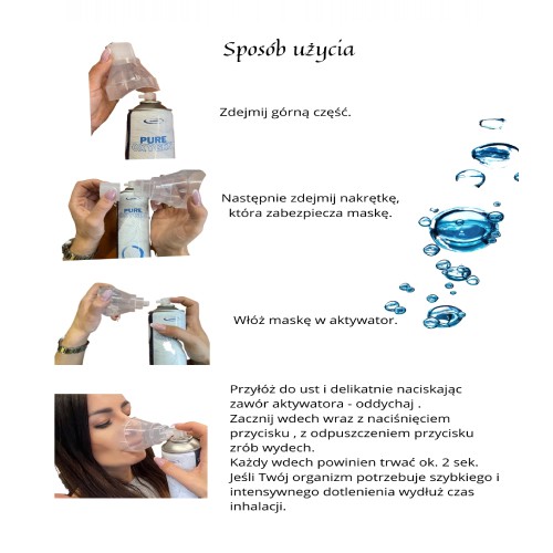 Tlen inhalacyjny PURE OXYGEN 15L + maska - apteka internetowa Olmed
