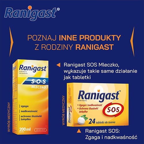 Ranigast Famotydyna 20mg, 30 tabletek - lek bez recepty - apteka internetowa Olmed