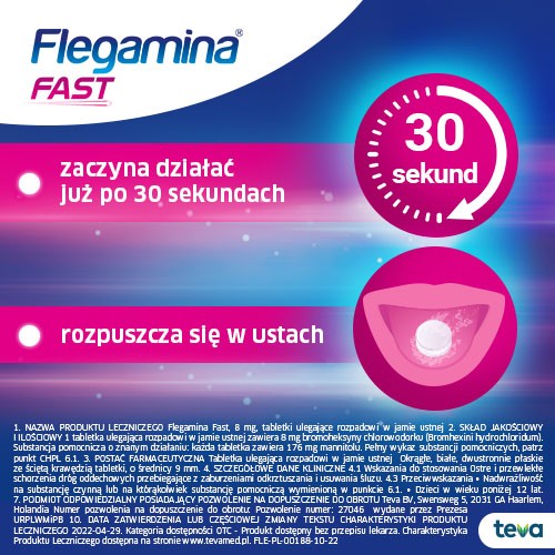 FLEGAMINA Fast 8 mg tabletki - apteka internetowa Olmed
