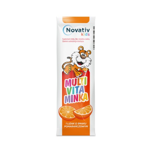 Novativ Kids Lizak Multivitaminka smak pomarańczowy, 1szt. - suplement ...