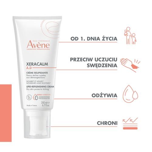AVENE XERACALM A.D Krem uzupełniający lipidy, 200ml - w aptece Olmed