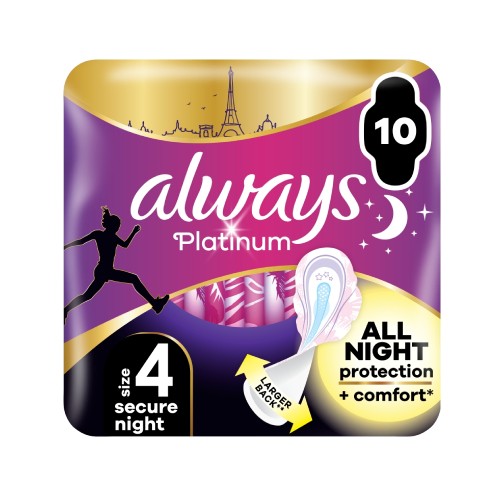 ALWAYS Platinum Secure Night Podpaski, 10szt. - w aptece Olmed