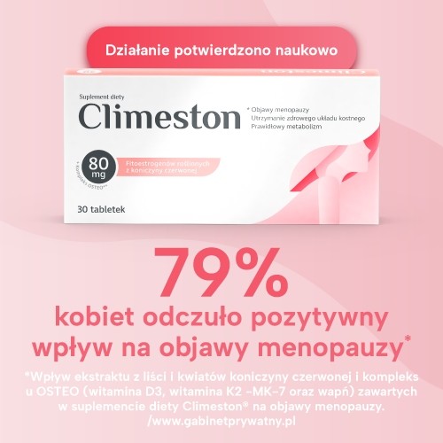 Climeston- wspomaga zdrowie kobiet w okresie menopauzy, 30 tabl. – cena ...