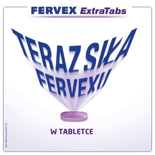 Fervex Extra Tabs 0,5g+4mg, 16 tabletek