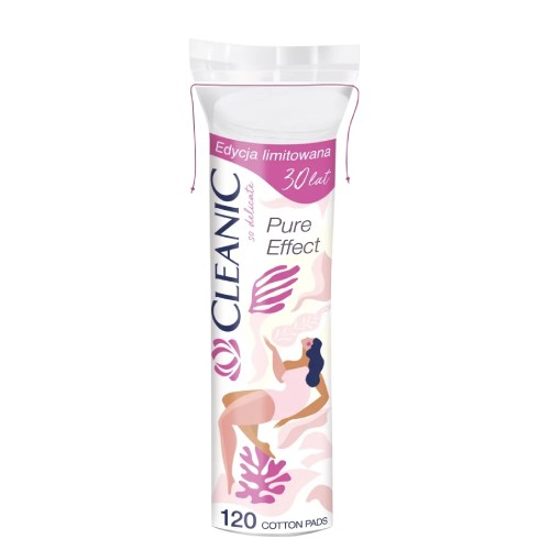Cleanic Pure Effect Płatki kosmetyczne. Opakowanie zawiera 100+25 sztuk