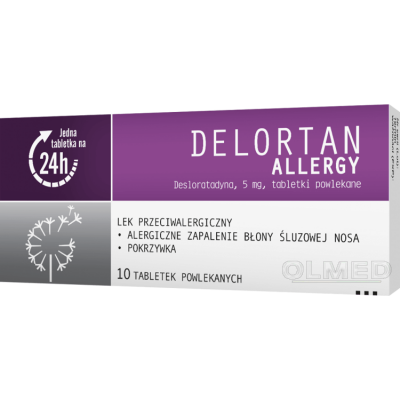 Delortan Allergy 5 mg -10 tabletek – cena, właściwości i opinie na ...