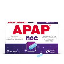 APAP NOC, 24 tabletki – lek przeciwbólowy i przeciwgorączkowy - apteka ...