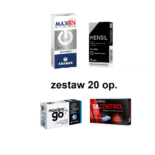MaxOn Active x5 + Maxigra Go x5 + Silcontrol x5 + Mensil x5 – cena ...