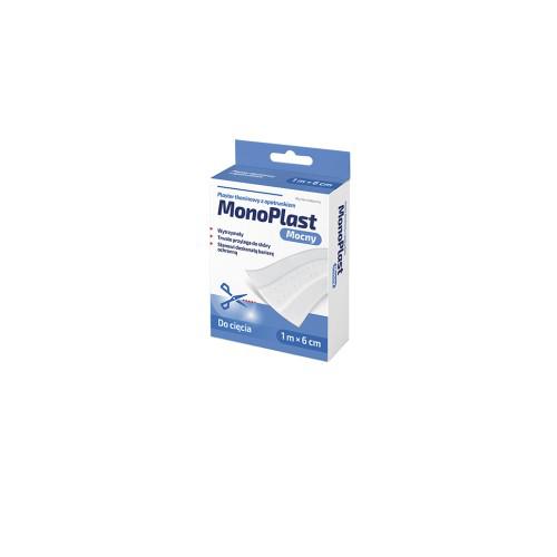 MonoPlast Mocny Plaster tkaninowy z opatrunkiem do cięcia 1mx6cm, 1szt ...