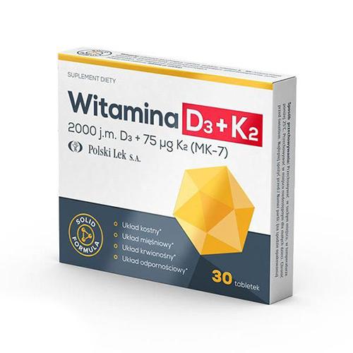 Witamina D3 + K2 POLSKI LEK - 30 tabletek (30872) – cena, właściwości i ...